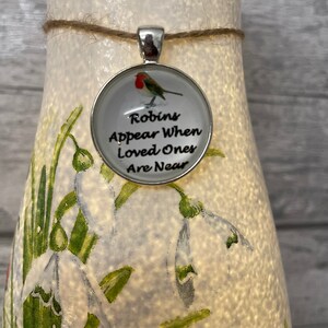Light up Robin Vase, With Charm - Decouoage, Vase, Gifts, Xmas Gifts ...