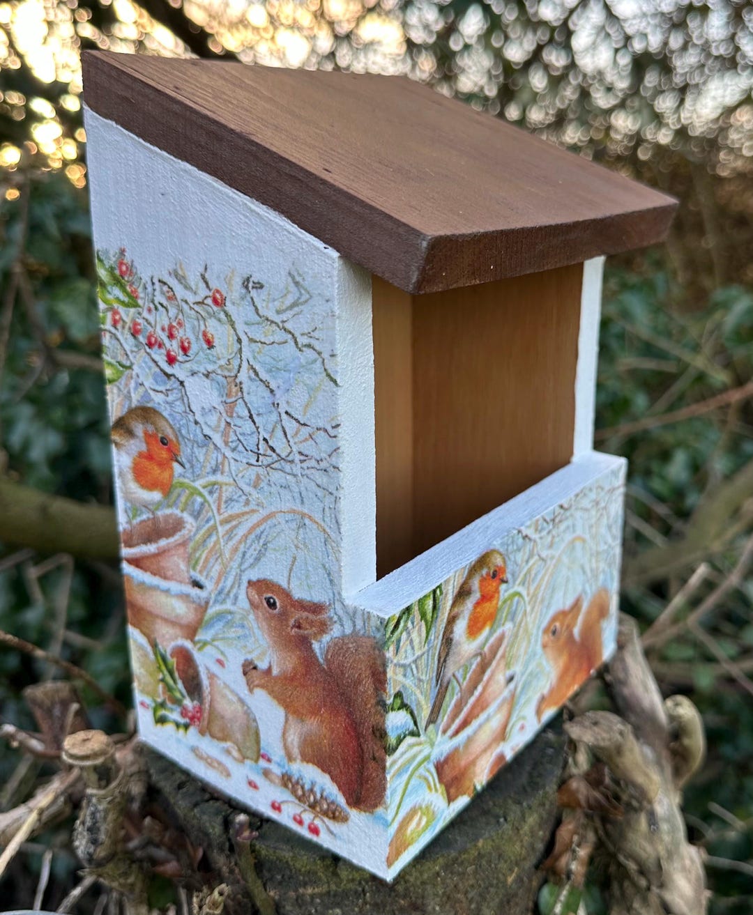 Robin Nest Box, Nesting Box, Robin Box, Decoupaged, Garden Gifts ...