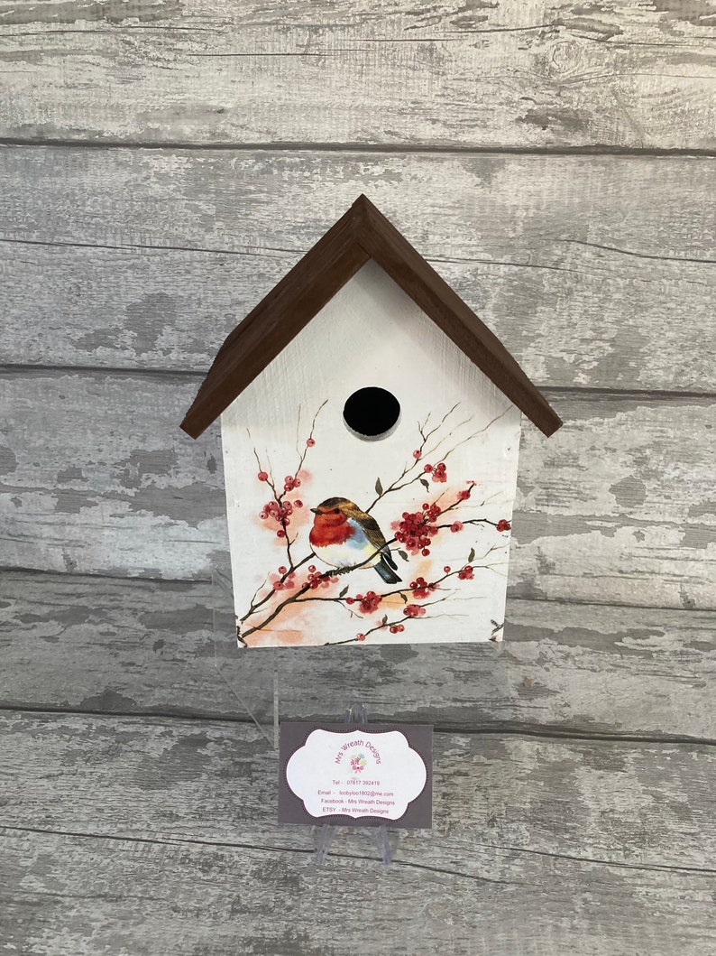 Robin Bird Box Nesting Box Garden Gifts Birds - Etsy UK