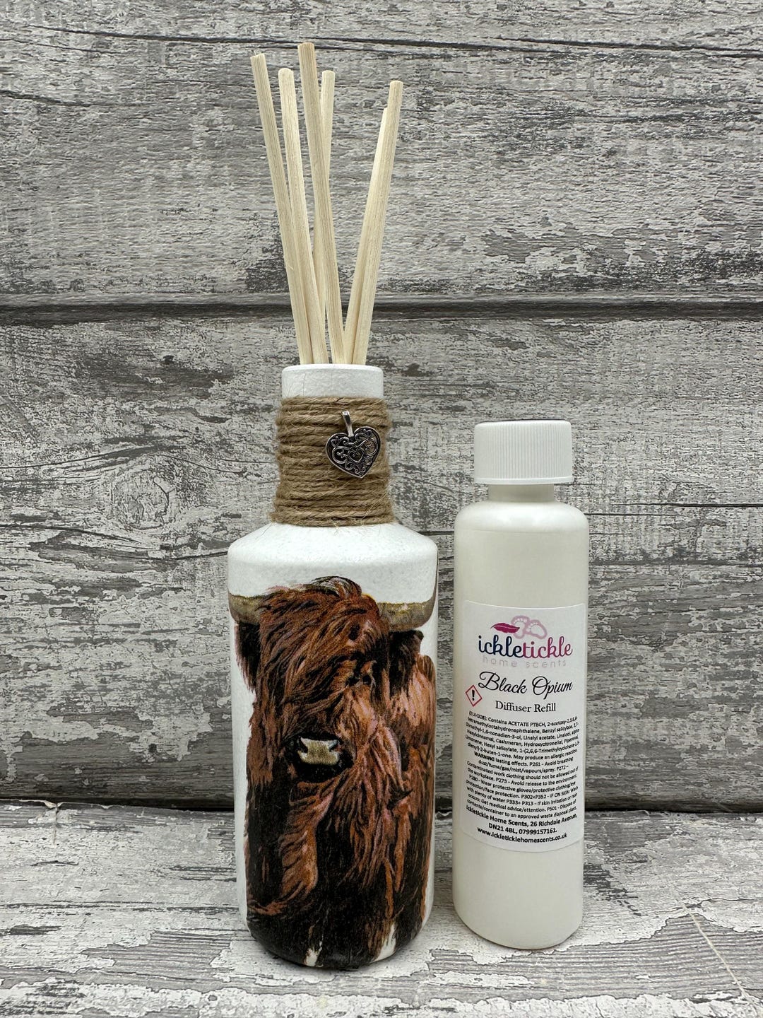 Highland Cow Reed Diffuser and Oil Set - Highland Cow Gift Set ...