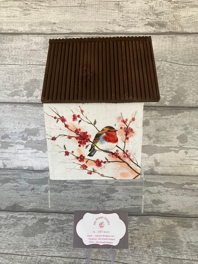 Robin Bird Box Nesting Box Garden Gifts Birds - Etsy UK
