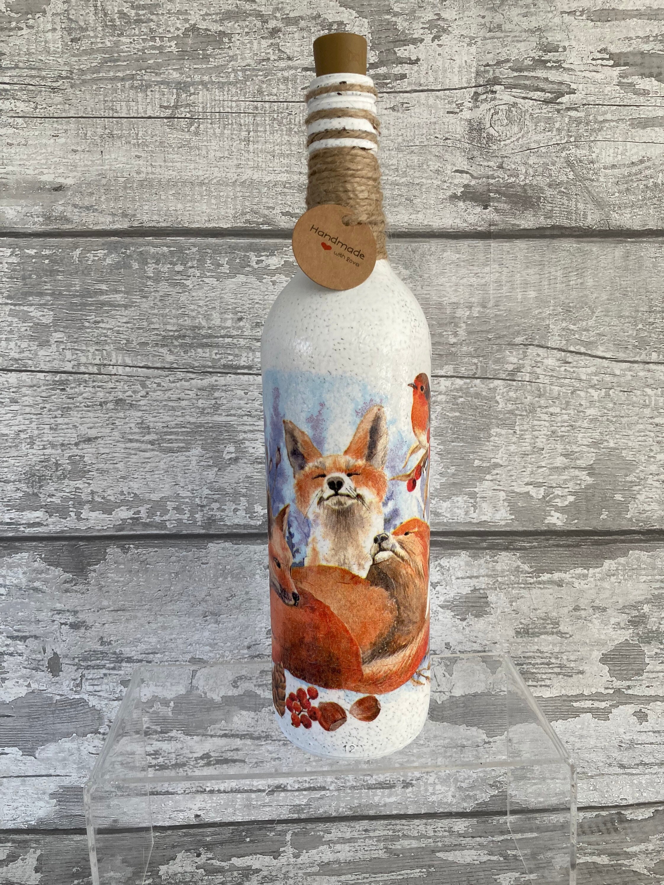 Fox vase and light up bottle set gifts fox gifts autumn | Etsy