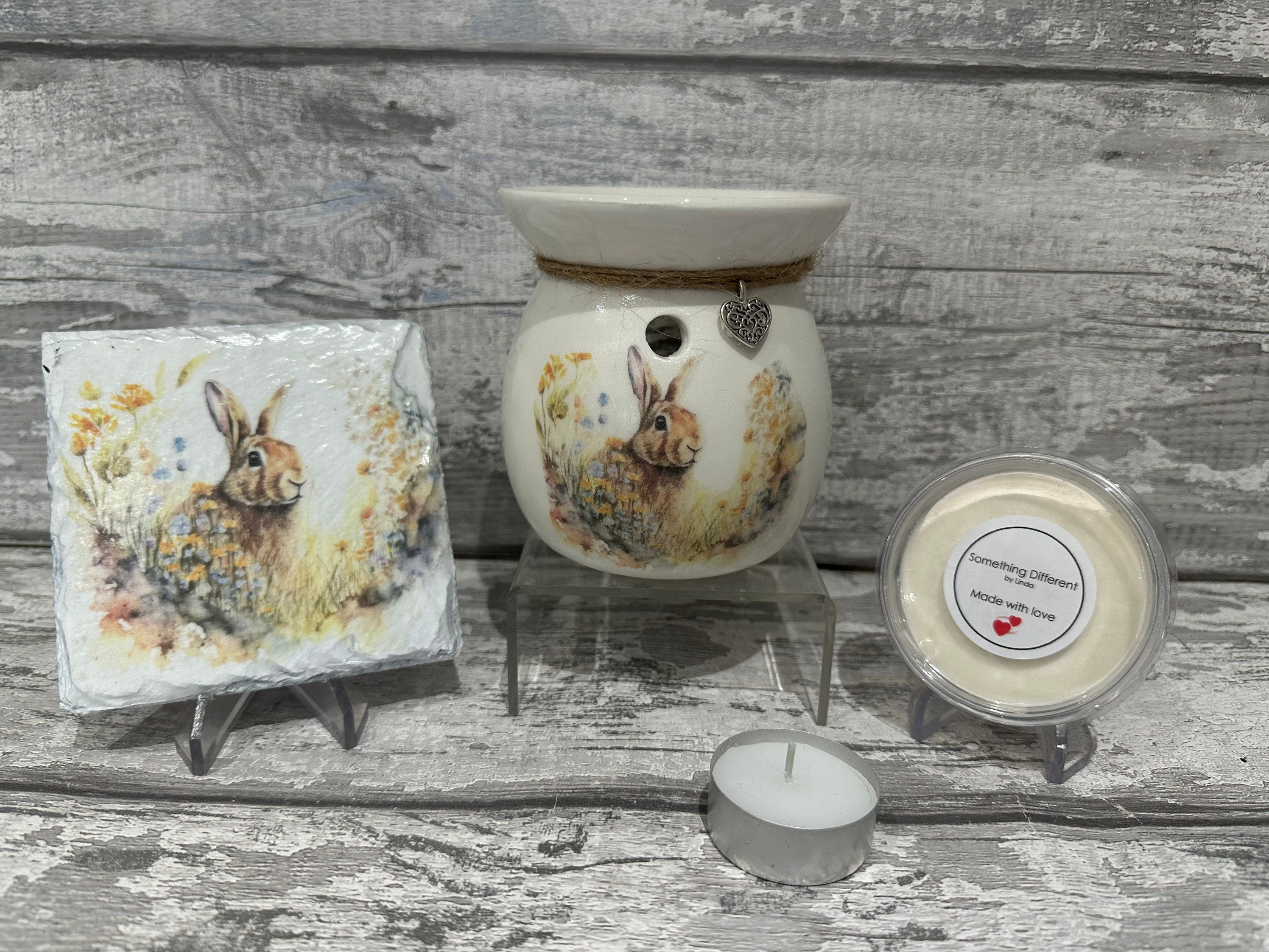 Hare Wax Burner Coaster Wax Melt Candle Set Wax Melts Oil - Etsy UK