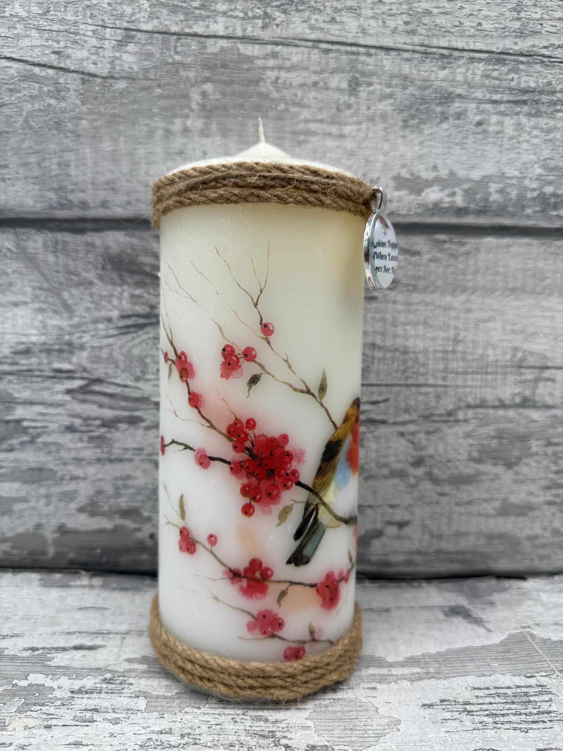 Robin Memorial Candle: 'robins Appear When Loved Ones Are Near' - Etsy UK