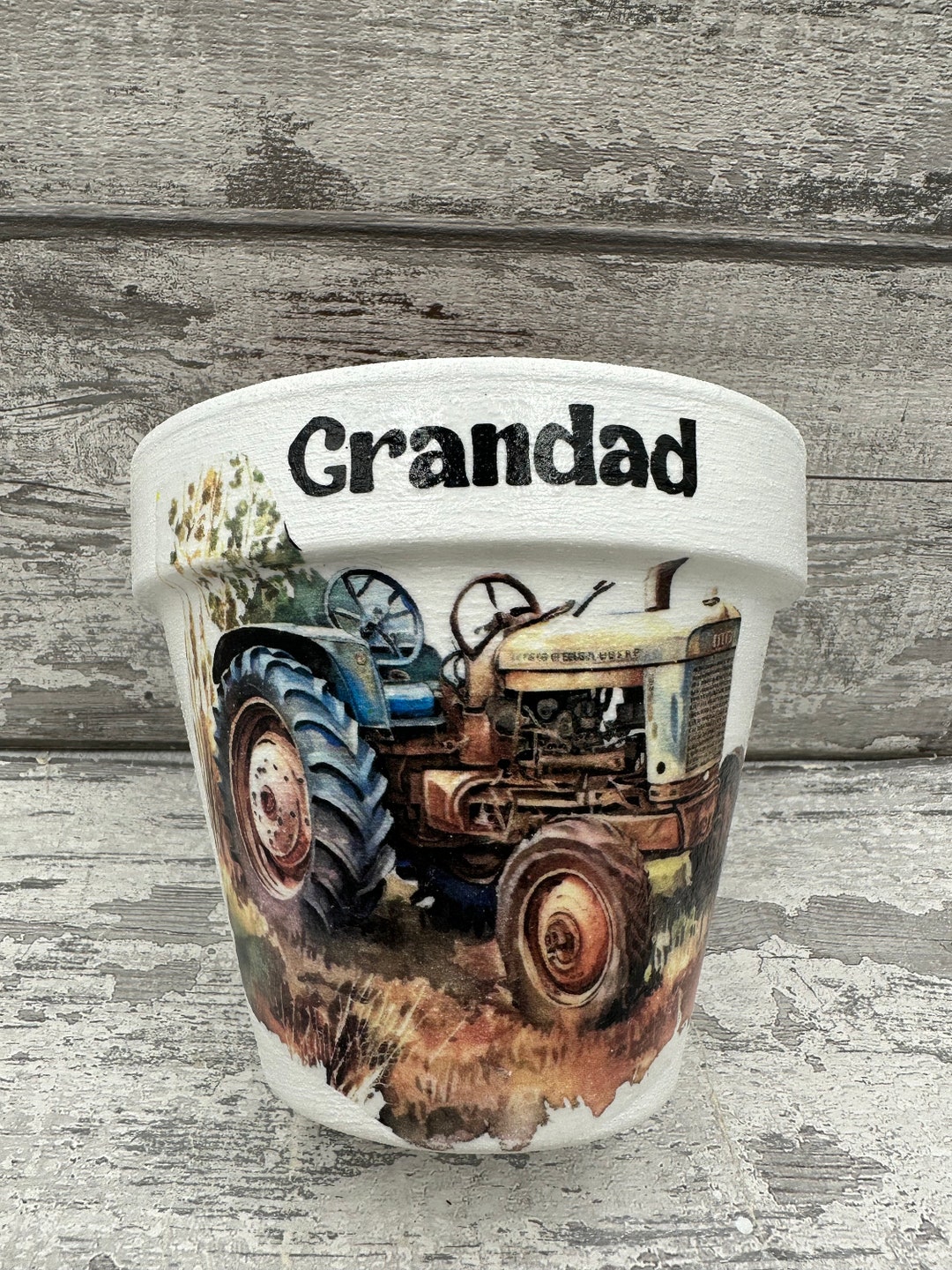 Fathers Day Gift, Grandad Tractor Plant Pot for Inside or Out ...