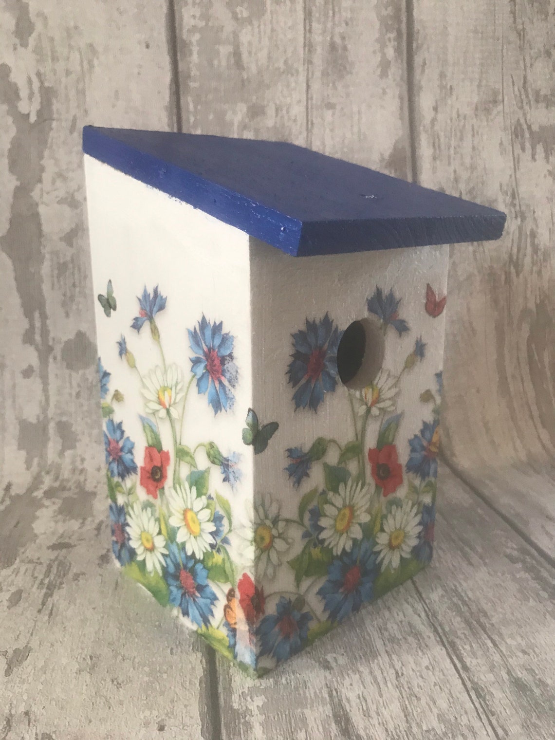Bird Box, Nesting Box, Garden Gifts, Decoupaged - Etsy UK