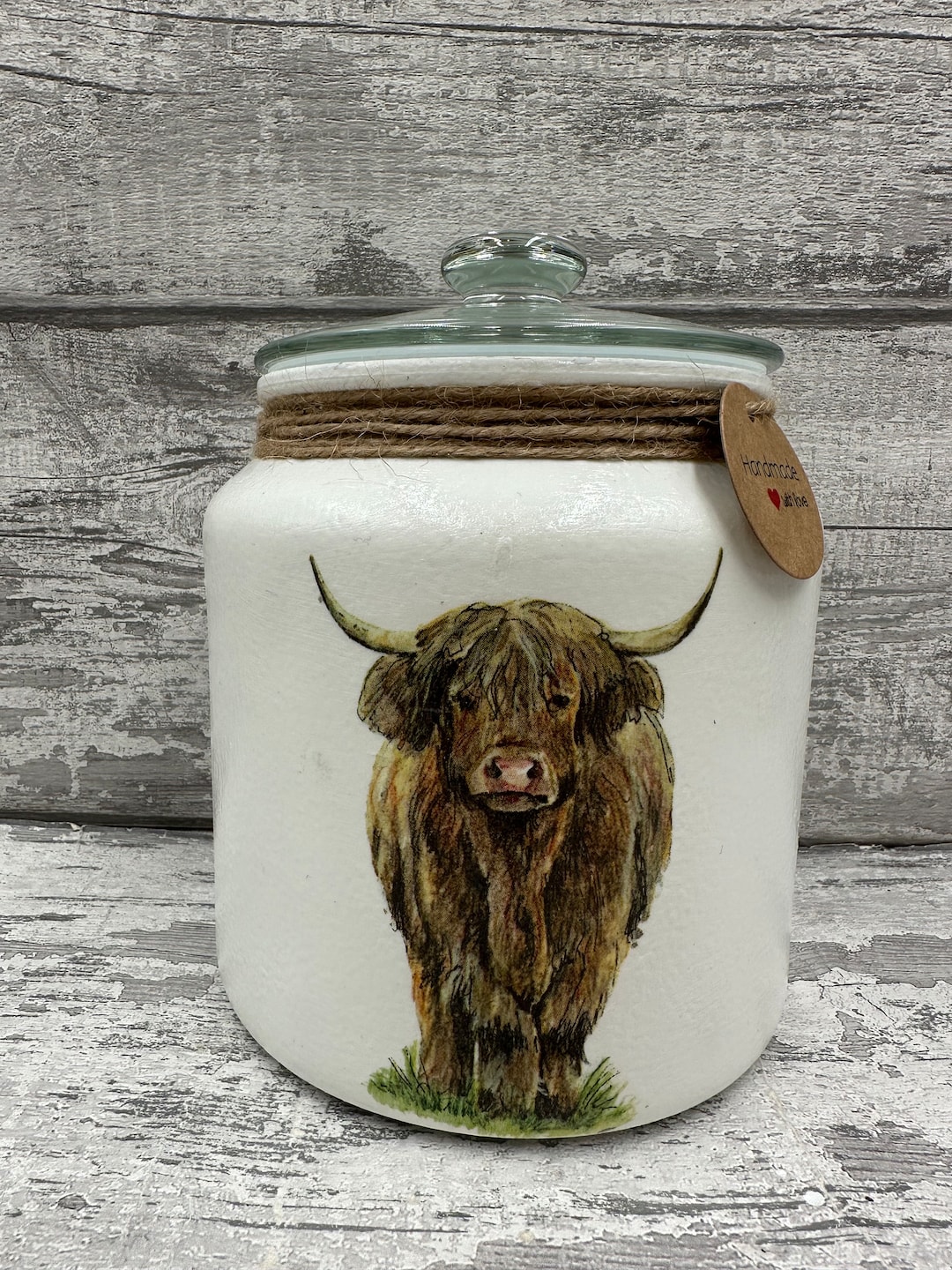 Highland Cow Treat Jar, Coo Cookie Jar Jar, Cookie Jar, Xmas Treat Jar ...
