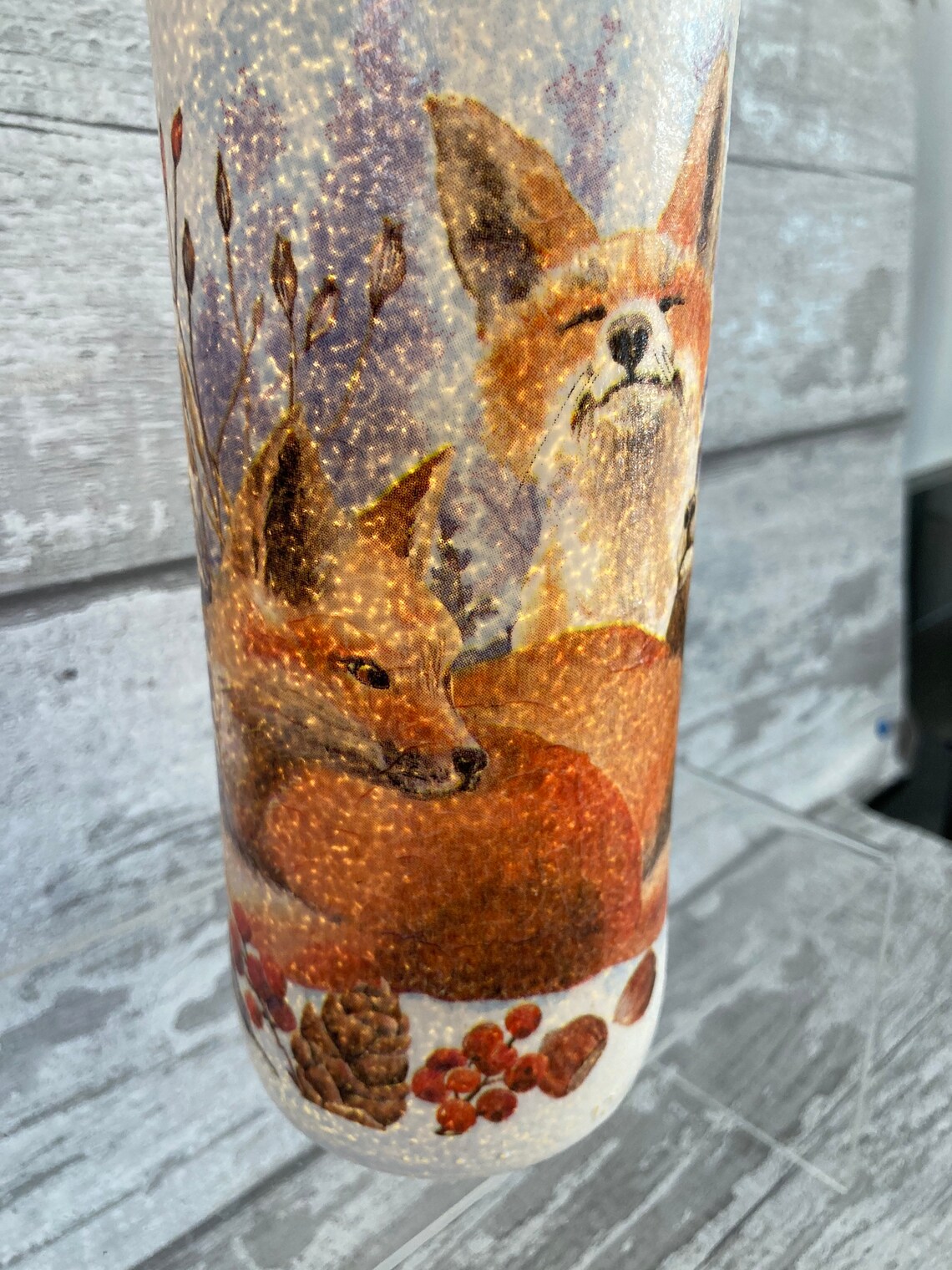 Fox vase and light up bottle set gifts fox gifts autumn | Etsy