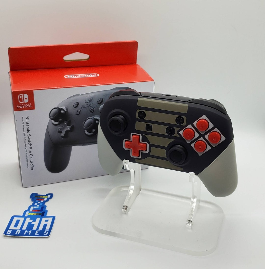 Custom Shell Swapped Nintendo Switch Pro Controller NES Theme - Etsy