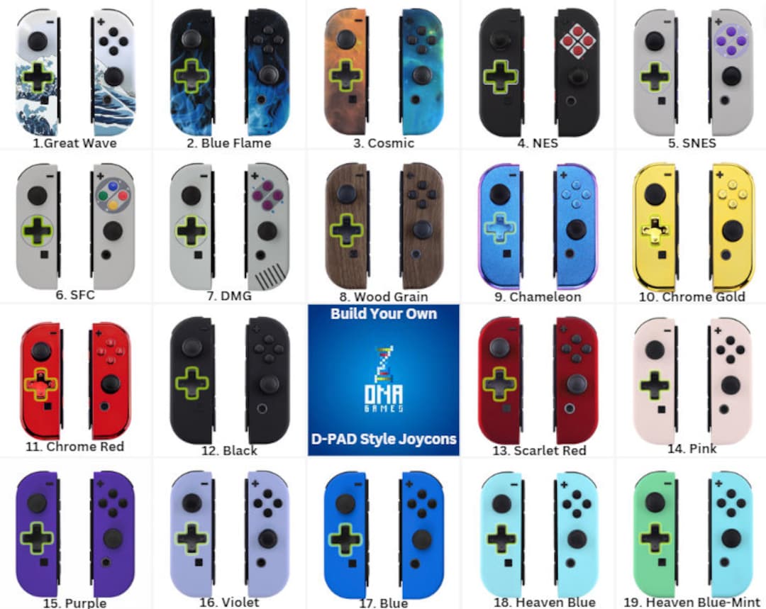 Budget Design Your Own Custom Nintendo Switch Joycons d-pad Variant - Etsy