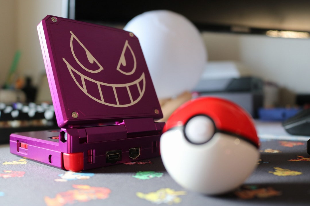 Purple Gengar Boxy Pixel Metal Gameboy Advance GBA SP (HINGED) Laser ...