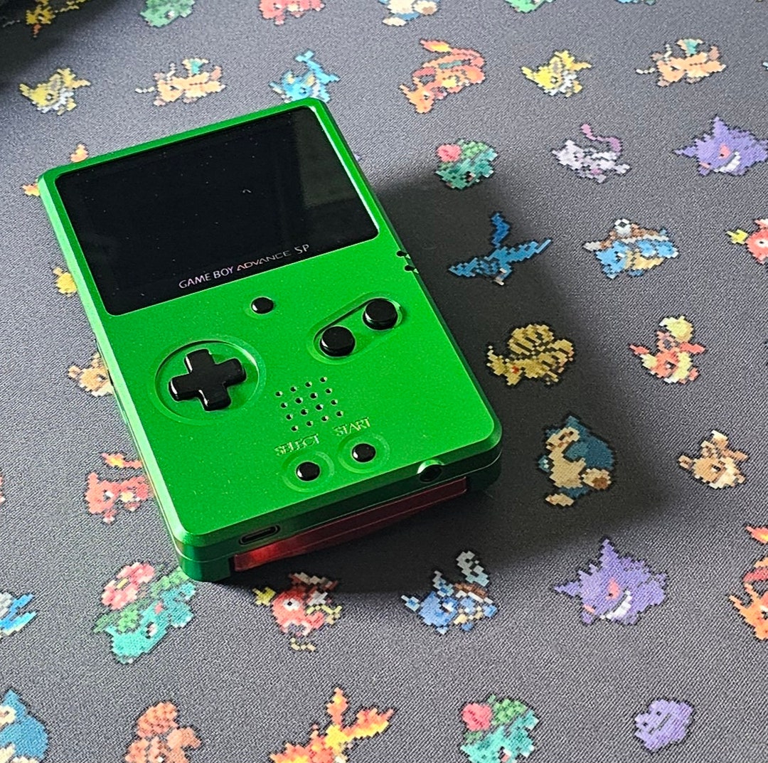 Emerald Green and Black Boxy Pixel Metal Gameboy Advance Gba Unhinged ...