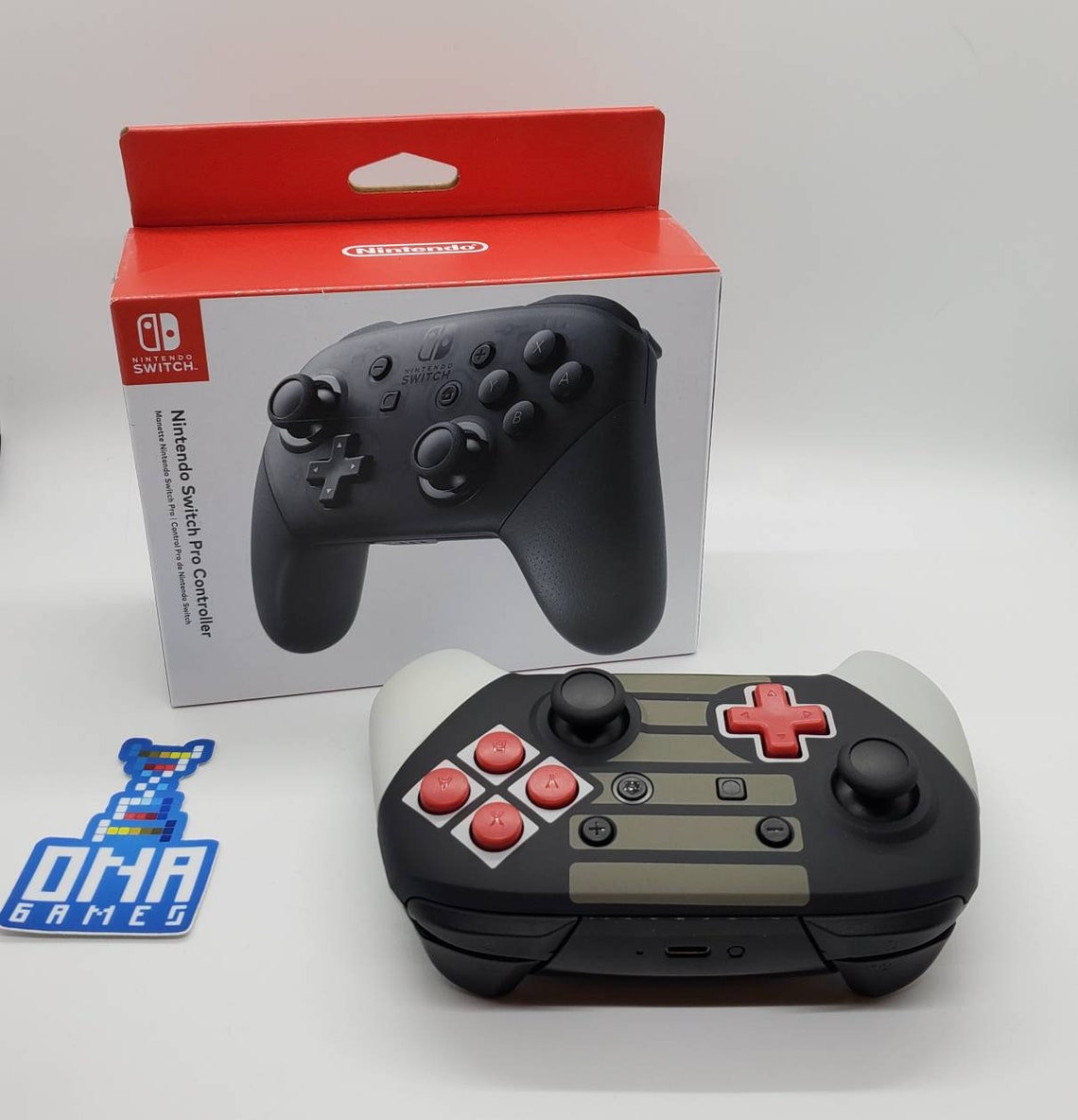 Custom Shell Swapped Nintendo Switch Pro Controller NES | Etsy