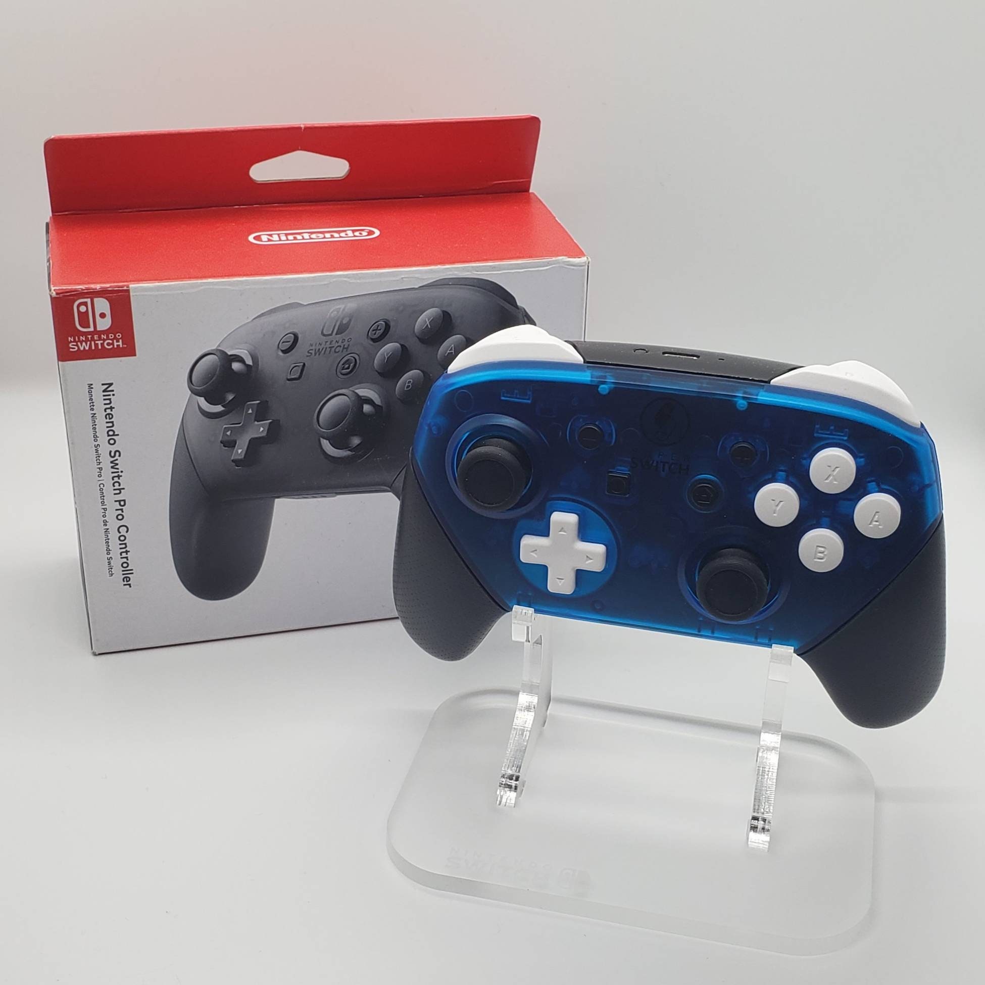 Custom Shell Swapped NINTENDO Switch Pro Controller clear | Etsy
