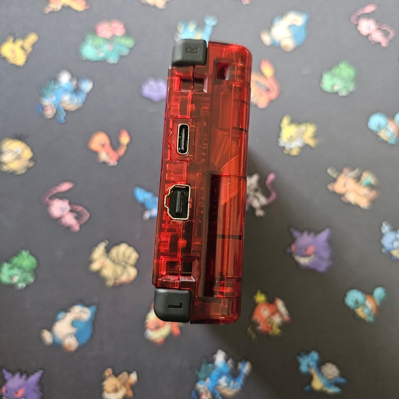 Red and Black Nintendo Gameboy Advance Gba SP (IPS Screen USB C) - Etsy