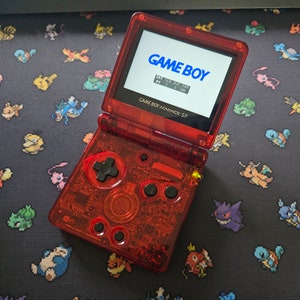 Red and Black Nintendo Gameboy Advance Gba SP (IPS Screen USB C) - Etsy