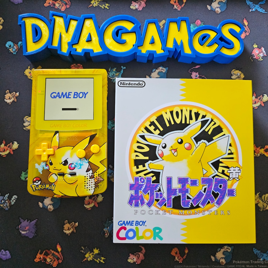 Pikachu Themed Custom Made Nintendo Gameboy Color With Matching Box GBC ...