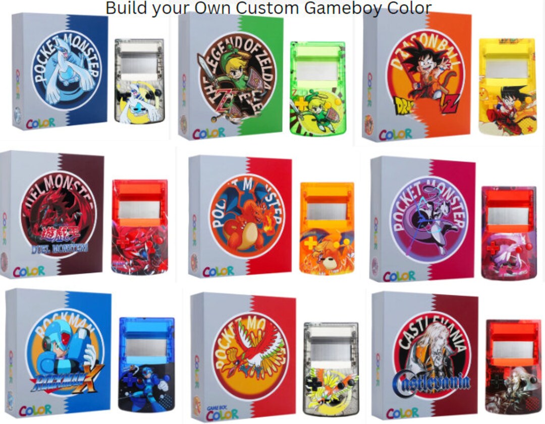 GBC Retro Pixel Laminated Gameboy Color Console Custom Characters - Etsy