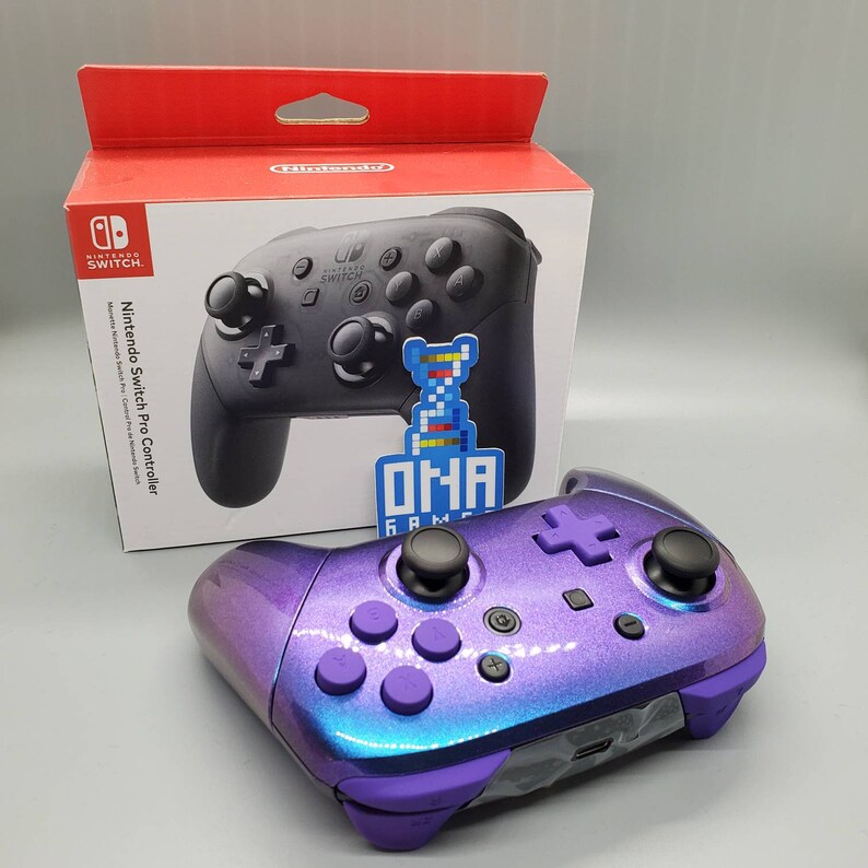Custom Nintendo Switch Pro Controller chameleon Purple Dark - Etsy
