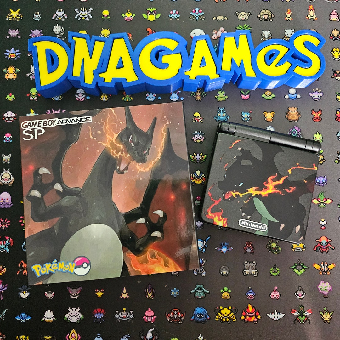 Shiny Charizard Pokemon Nintendo Gameboy Advance Gba SP (IPS Screen USB ...