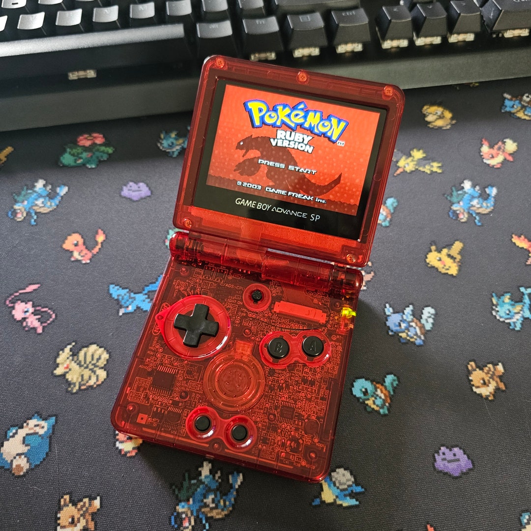 Red and Black Nintendo Gameboy Advance Gba SP (IPS Screen USB C) - Etsy