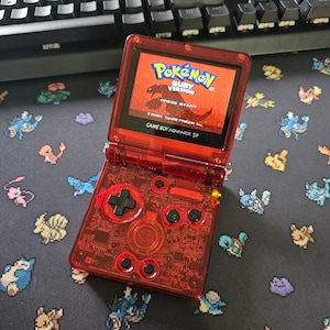 Red and Black Nintendo Gameboy Advance Gba SP (IPS Screen USB C) - Etsy