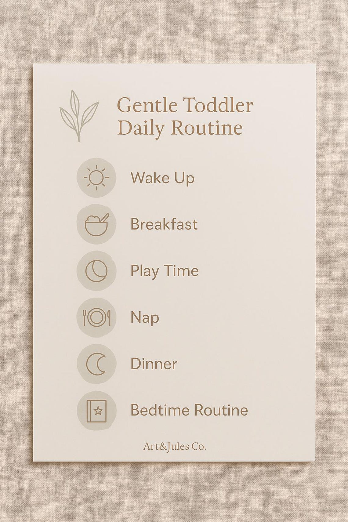 Toddler Daily Routine Chart | Gentle Parenting Visual Schedule ...