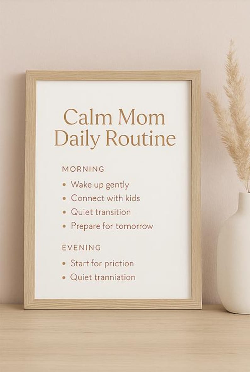 Calm Mom Daily Routine Printable | Minimalist Schedule (PDF) - Etsy