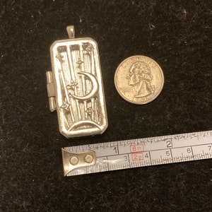 Rectangular Celestial Locket in Silver Tone With Magnet Closure ...