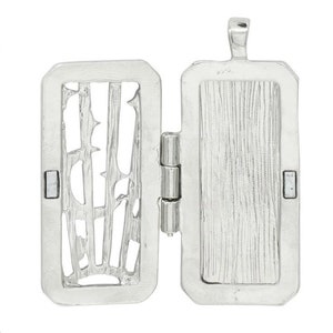 Rectangular Celestial Locket in Silver Tone With Magnet Closure ...