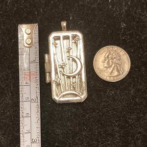 Rectangular Celestial Locket in Silver Tone With Magnet Closure ...