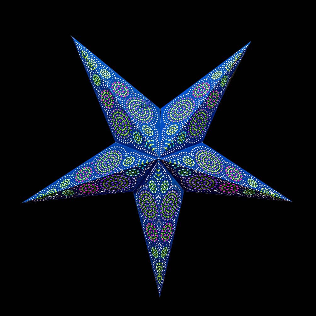 Sydney Blue Starlight Paper Star, Paper Star 5 or 7 Points, Pattern ...