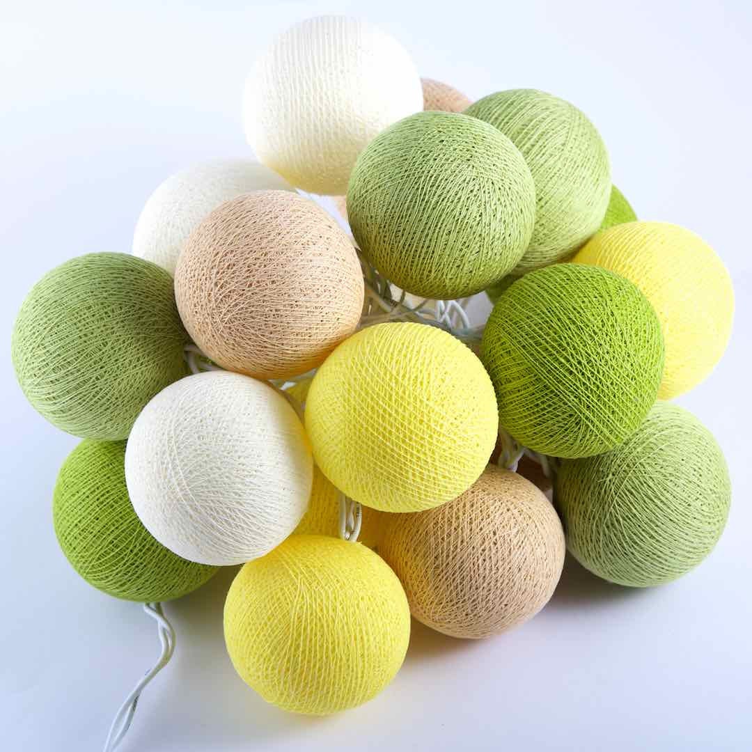 Lemonade Fairy Lights Cotton Ball Fairy Lights, 20 or 35 LED Cotton ...
