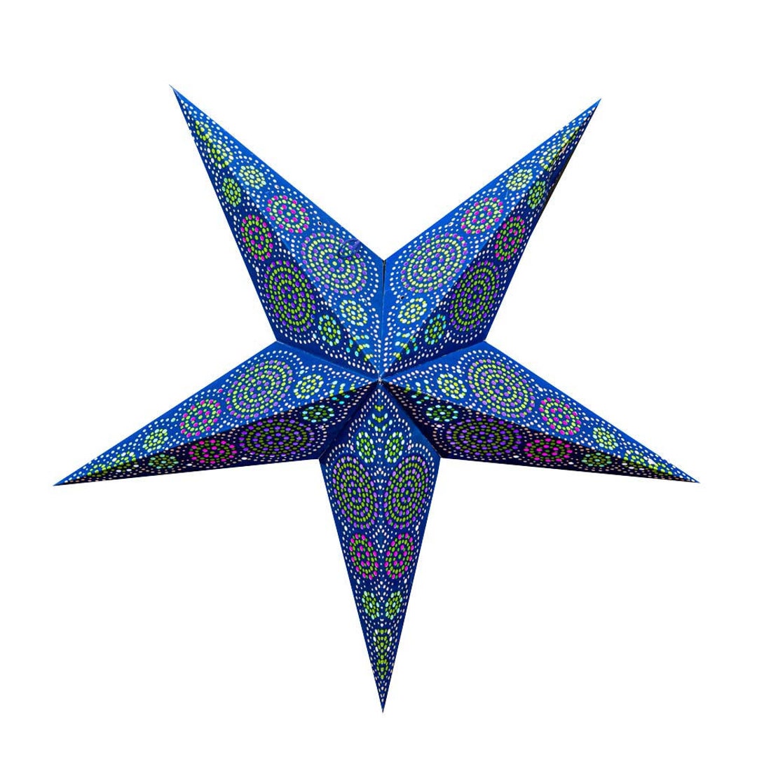 Sydney Blue Starlight Paper Star, Paper Star 5 or 7 Points, Pattern ...