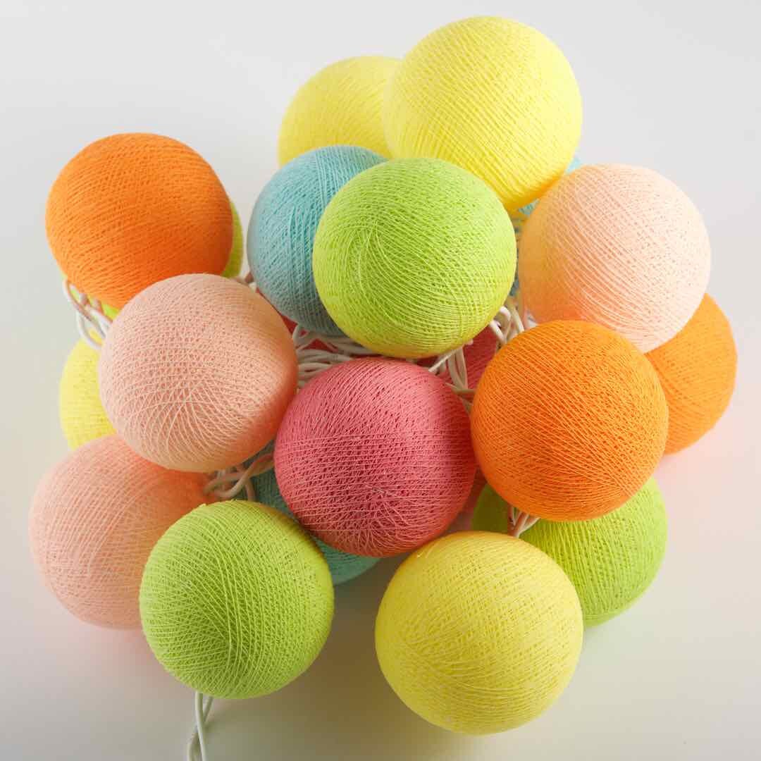 Spring Fairy Lights Cotton Ball Fairy Lights 20 or 35 LED - Etsy