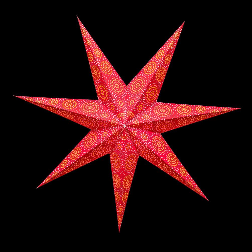 Sydney Red Starlight Paper Star Paper Star 5 or 7 Spikes - Etsy