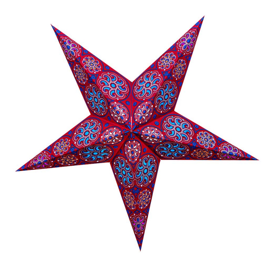 Cyclone New Redblue Poinsettia Starlight Paper Star Paper - Etsy UK