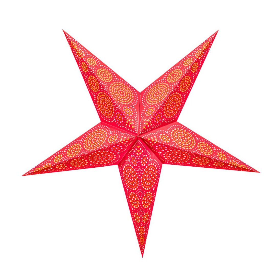 Sydney Red Starlight Paper Star, Paper Star 5 or 7 Points, Pattern ...