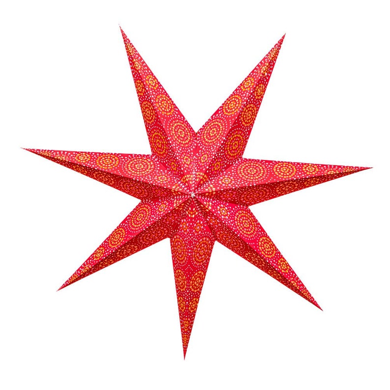 Sydney Red Starlight Paper Star Paper Star 5 or 7 Spikes | Etsy