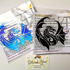 Rainbow European Dragon Suncatcher Sticker for Window Film Rainbow Sun ...