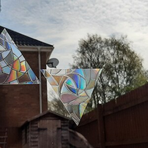 Suncatcher Rainbow 15 Triangle Stickers Sun Catcher Prism Windows Film ...