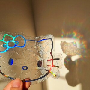 Cats Rainbow Suncatcher Stickers Pikachiu Hell Kitti Sanri Sonickk AC ...