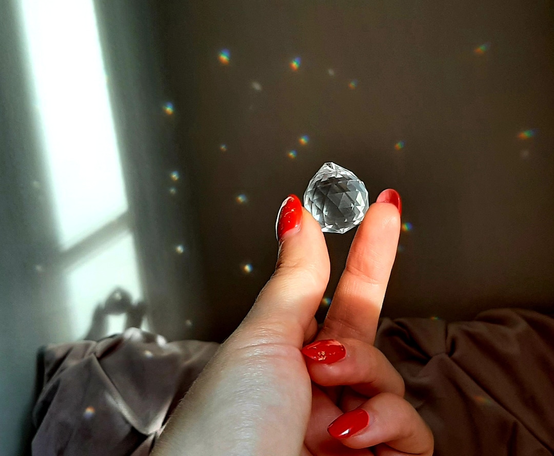 Imperfect Crystal Suncatcher Rainbow Maker K9 Prism Ball Glass Sun ...