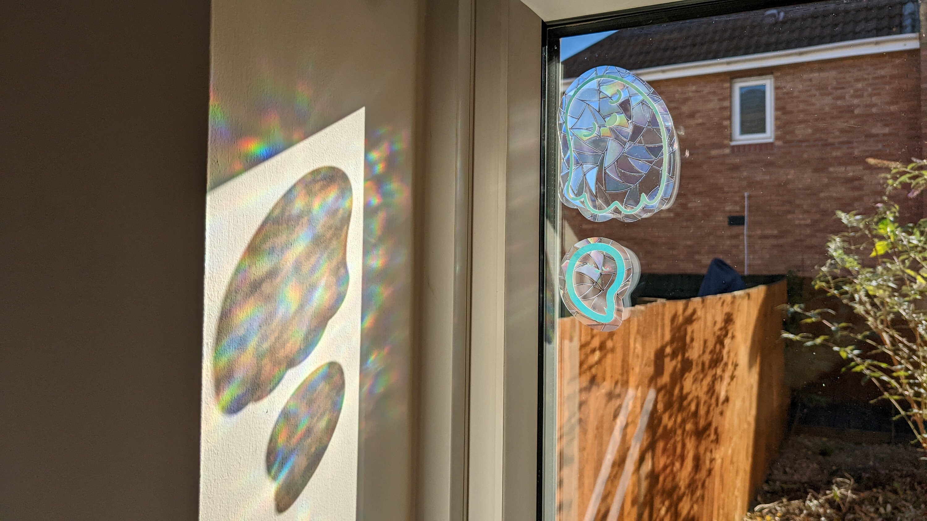 Adorable Boo Ghost Suncatcher Stickers Spooky Sun Catchers Rainbow ...