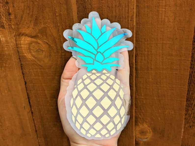 Pineapple Suncatcher Sticker Sun Catcher Rainbow Pineapple - Etsy