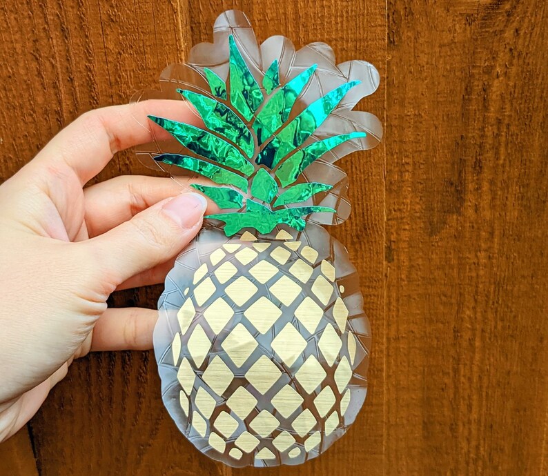 Pineapple Suncatcher Sticker Sun Catcher Rainbow Pineapple - Etsy