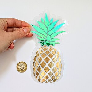 Pineapple Suncatcher Sticker Sun Catcher Rainbow Pineapple Fruit ...