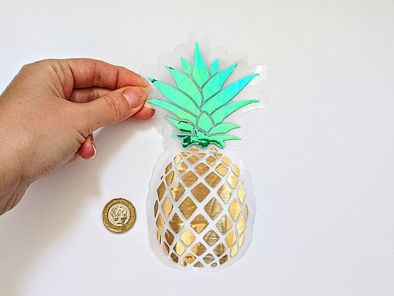 Pineapple Suncatcher Sticker Sun Catcher Rainbow Pineapple - Etsy