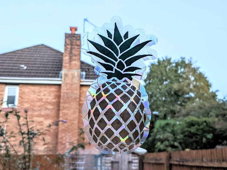 Pineapple Suncatcher Sticker Sun Catcher Rainbow Pineapple - Etsy