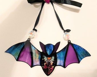 Stained Glass Bat Suncatcher - Etsy